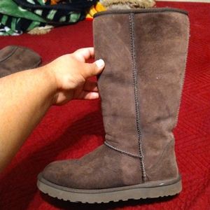 UGG | Shoes | Ugg Kara Chestnut Mini Suede Boots | Poshmark